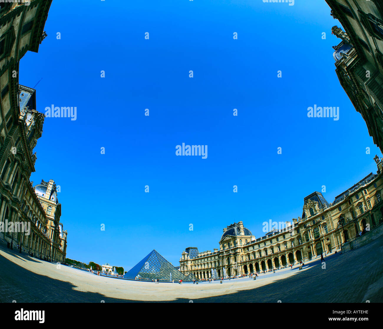 The pyramid in front of the Louvre Stock Photo - Alamy