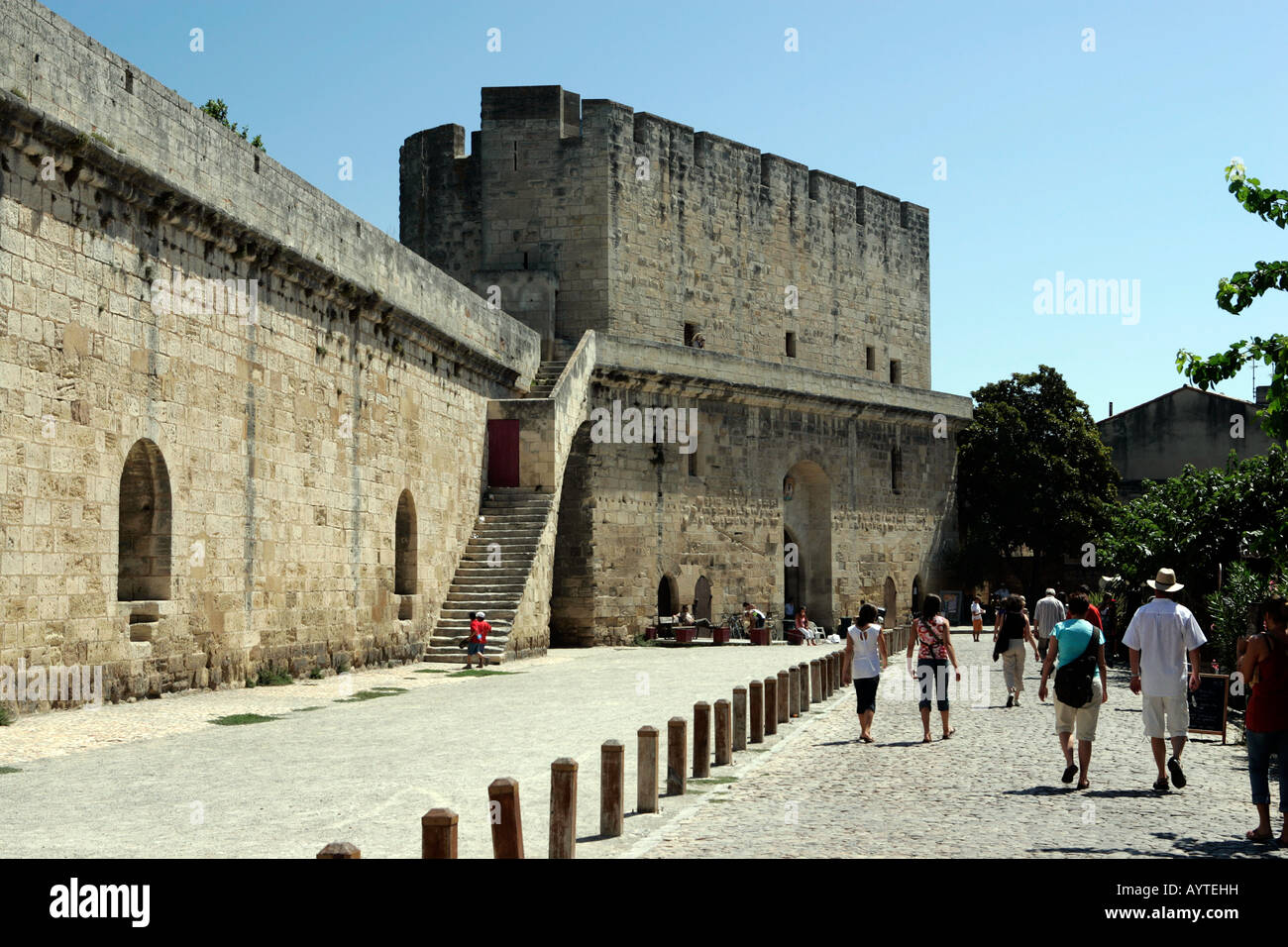 The walls and ramparts of Aigues Mortes, Languedoc-Rousillon, France ...