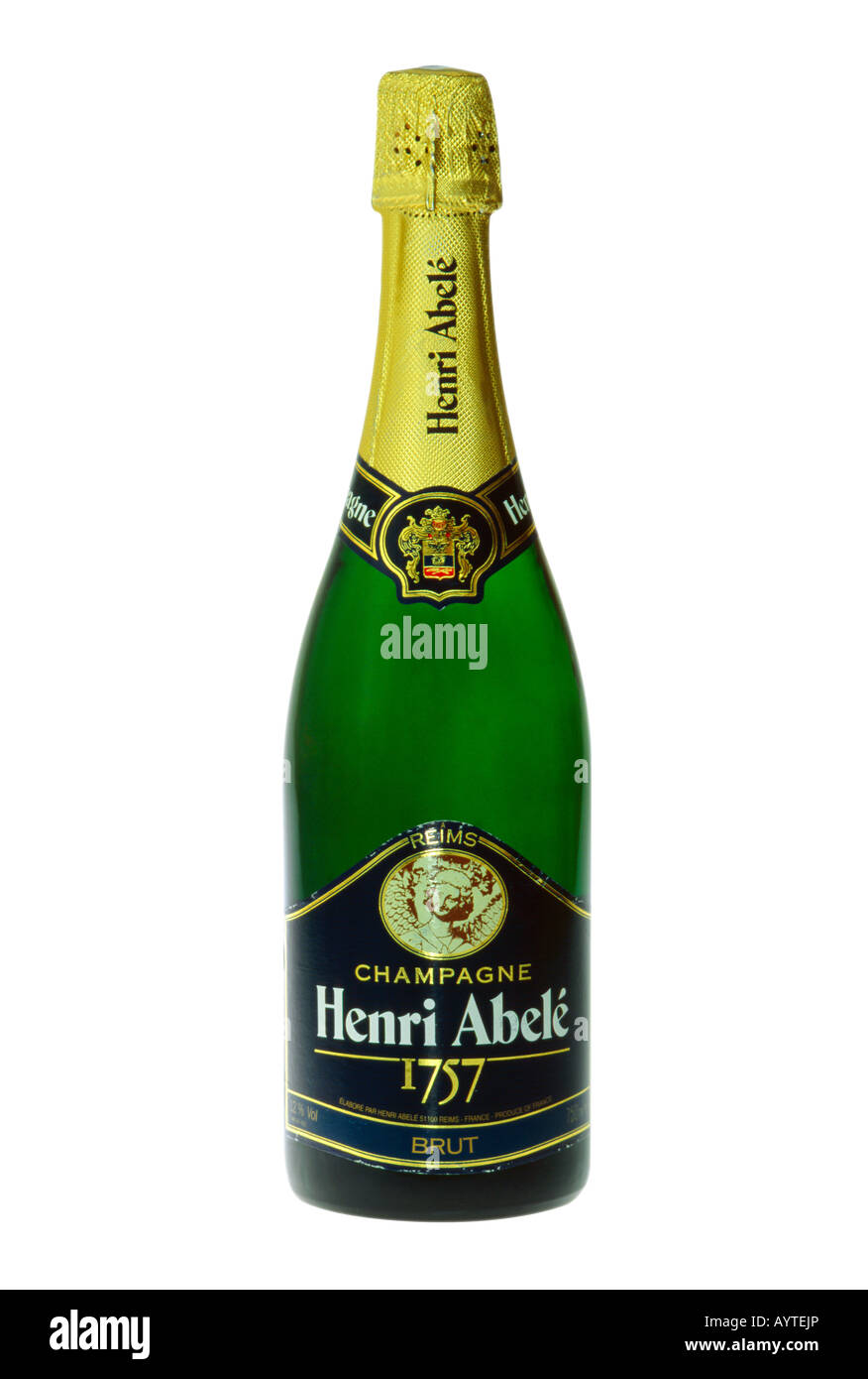 Henri Abele Brut Champagne bottle produced in Reims France Stock Photo ...