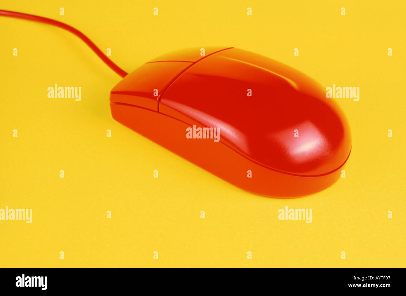 Red computer mouse Stock Photo - Alamy