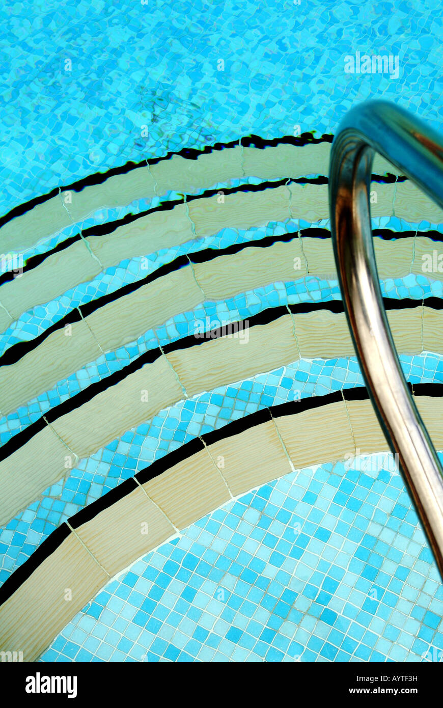 Swimming pool steps Stock Photo - Alamy