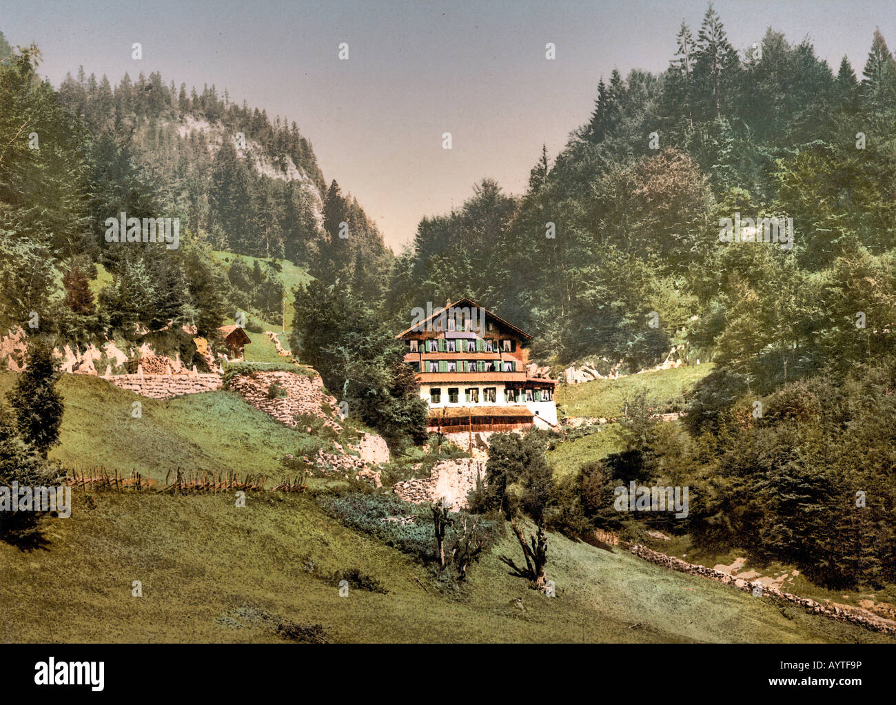 Brunig Pass with Alm House Stock Photo - Alamy