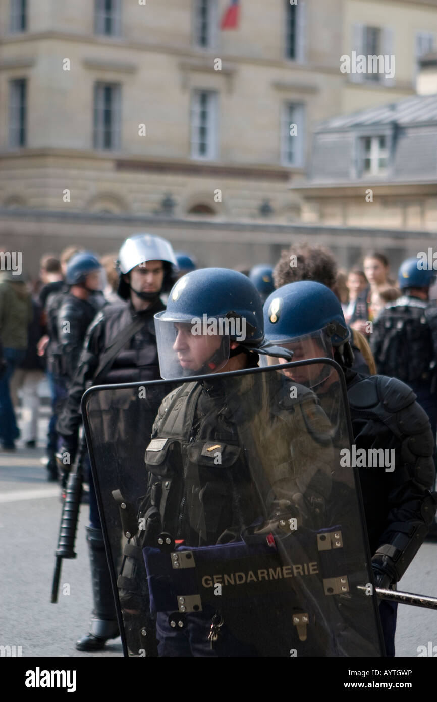 CRS Riot Police Paris France May Student Protest Mai 68 Stock Photo - Alamy