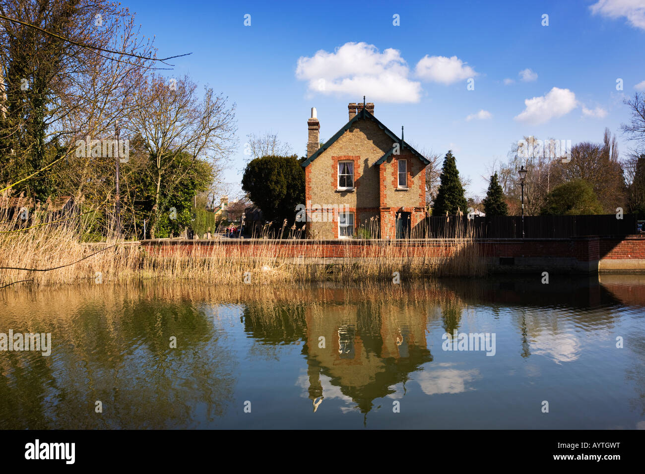 A Red Brick Country Cottage In An English Village With Idyllic ...