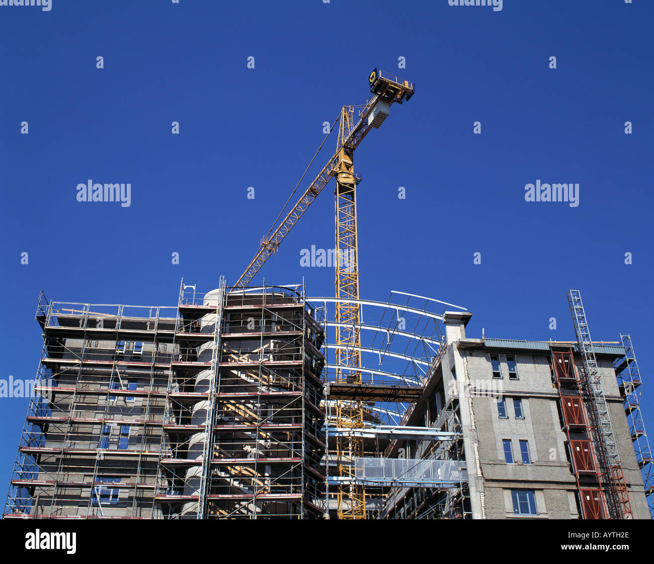 construction works, building site, building crane, work, job ...