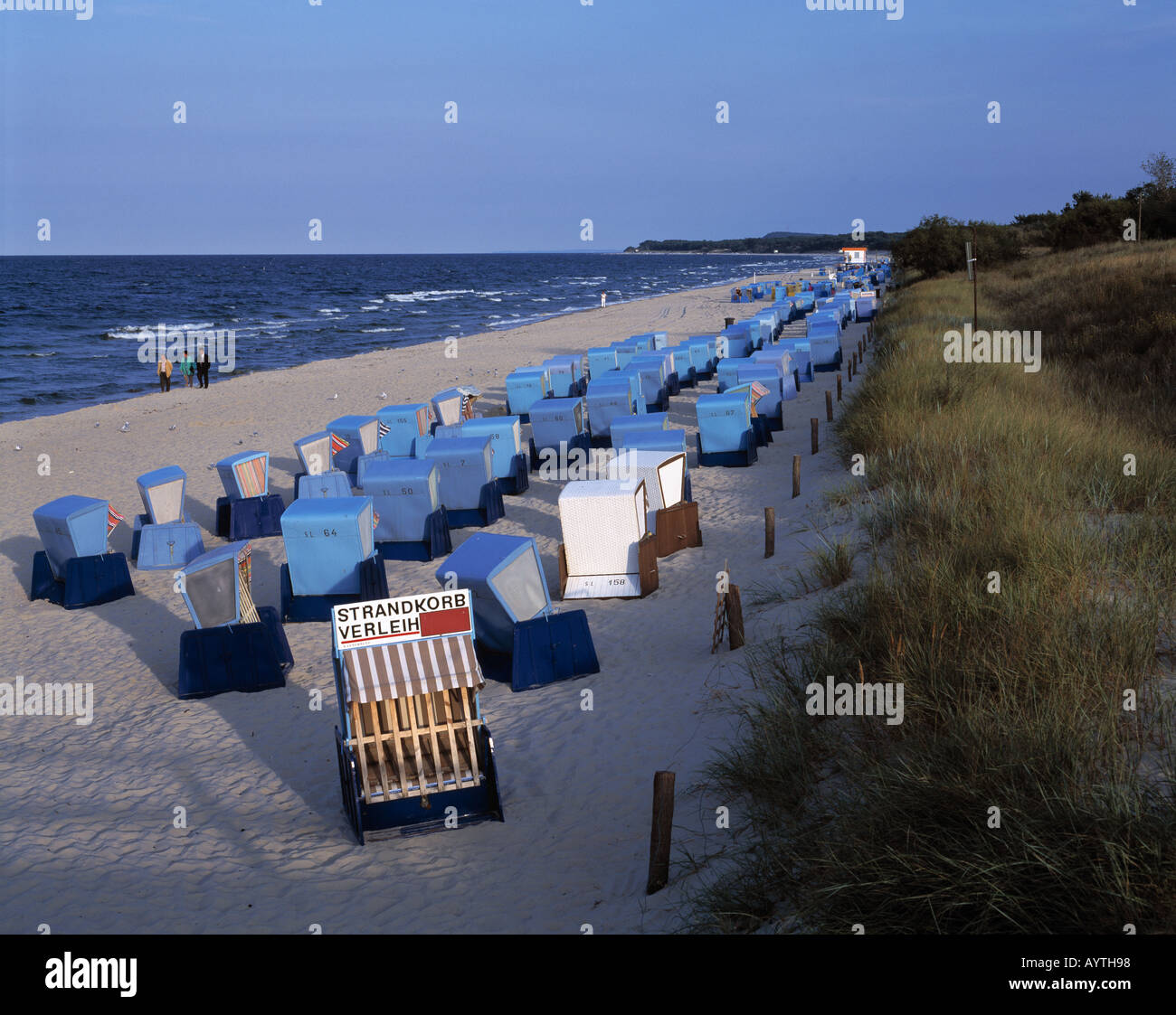 Badestrand, Strandkoerbe, Strandbad, Schwimmbad, Freibad, Ostseebad ...