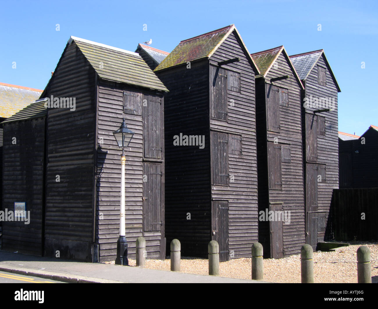 Fishermen s Net Huts Old Town Hastings Sussex England UK Stock Photo ...