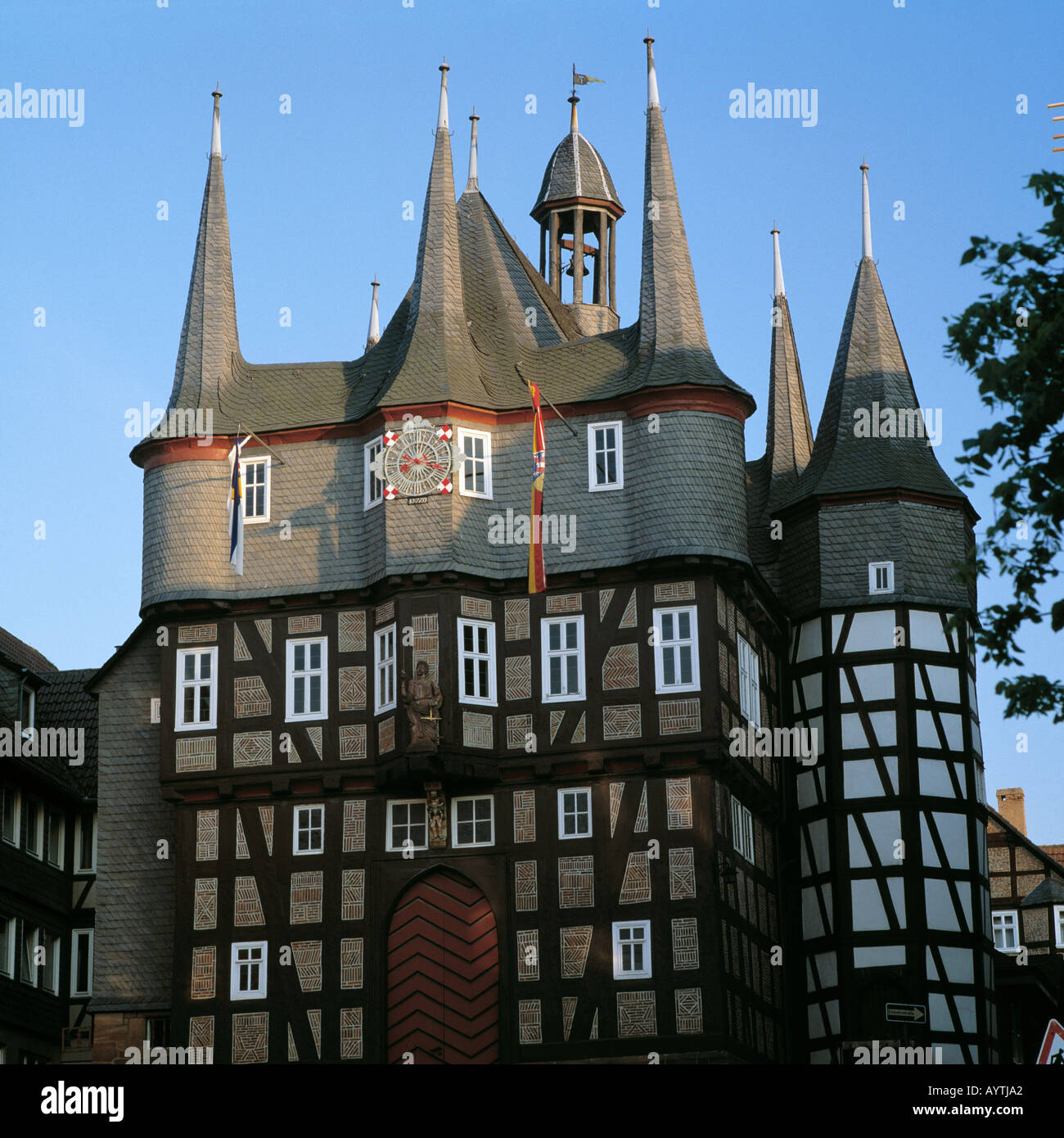Fachwerkrathaus in Frankenberg, Hessen Stock Photo - Alamy