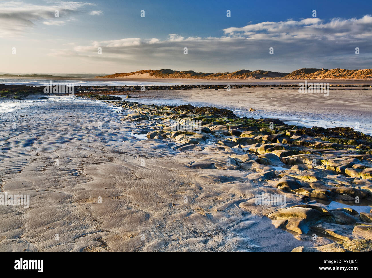 Beadnell beach Northumberland looking south Stock Photo - Alamy