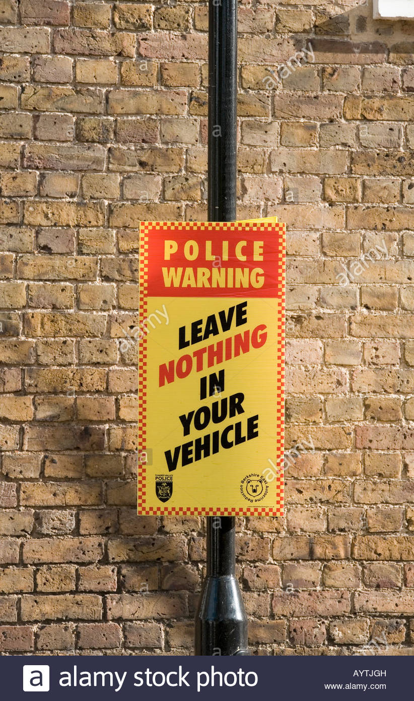Crime Warning Sign High Resolution Stock Photography and Images - Alamy