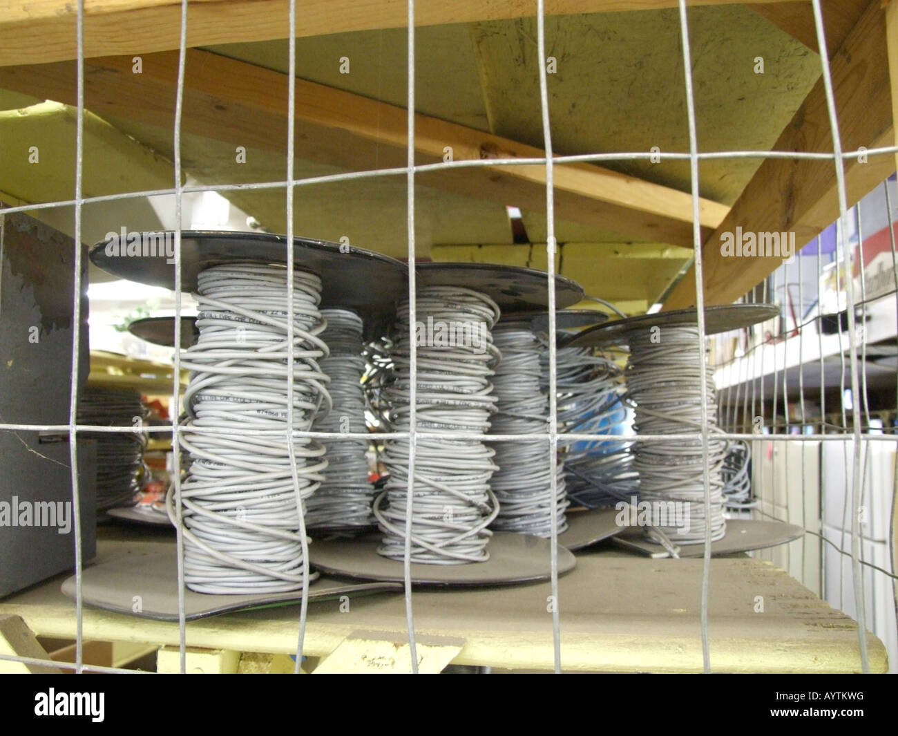 Spools of communications wire have a good though short life remaining ...