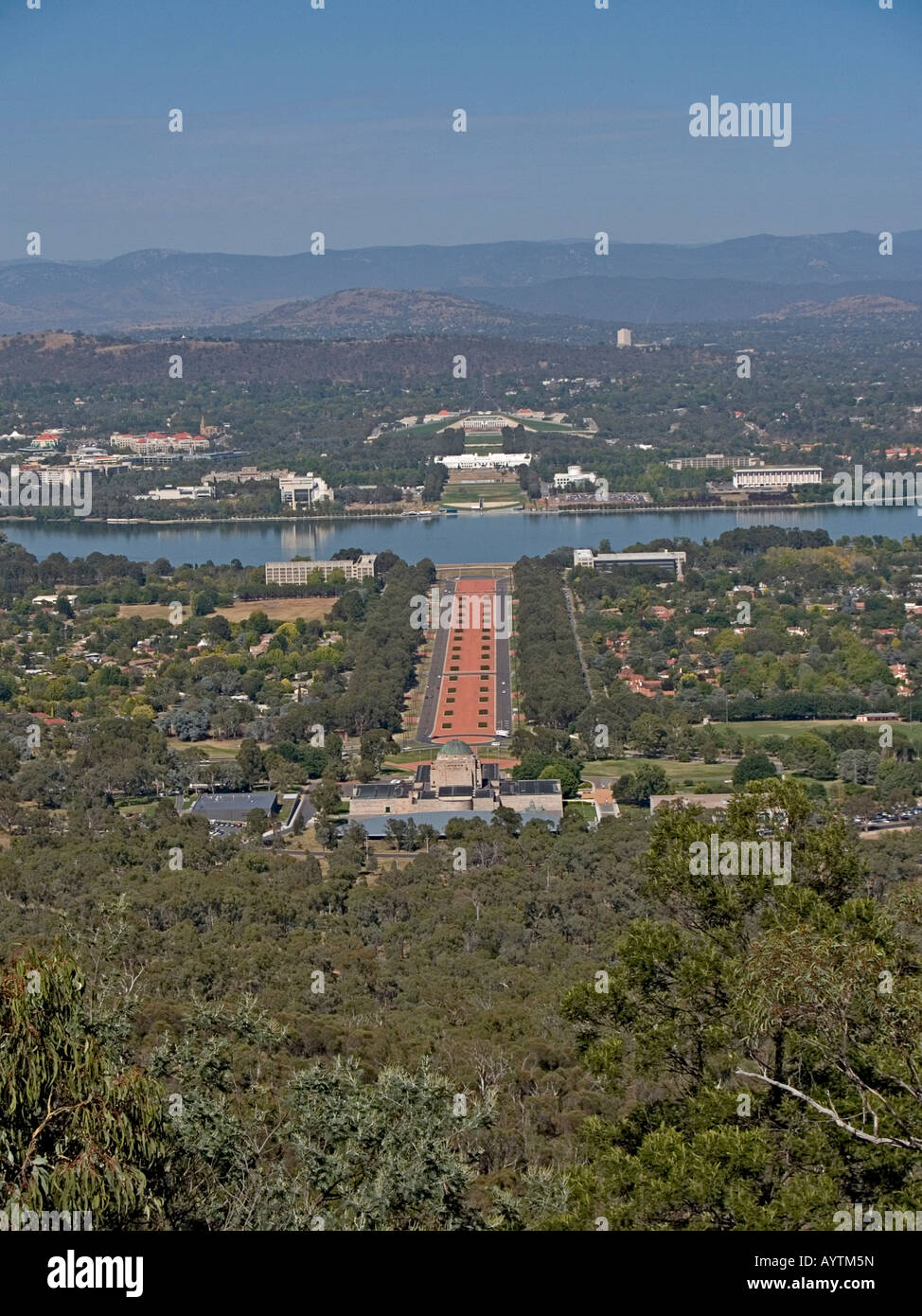 Canberra Australian Capital Territory from Mount Ainslie showing the ...
