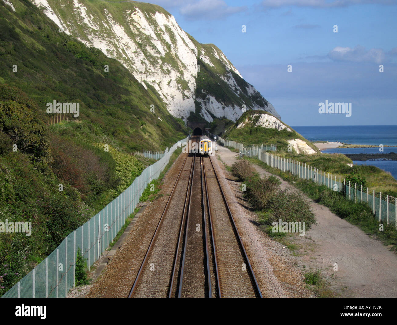 Folkestone dover train sea hi-res stock photography and images - Alamy