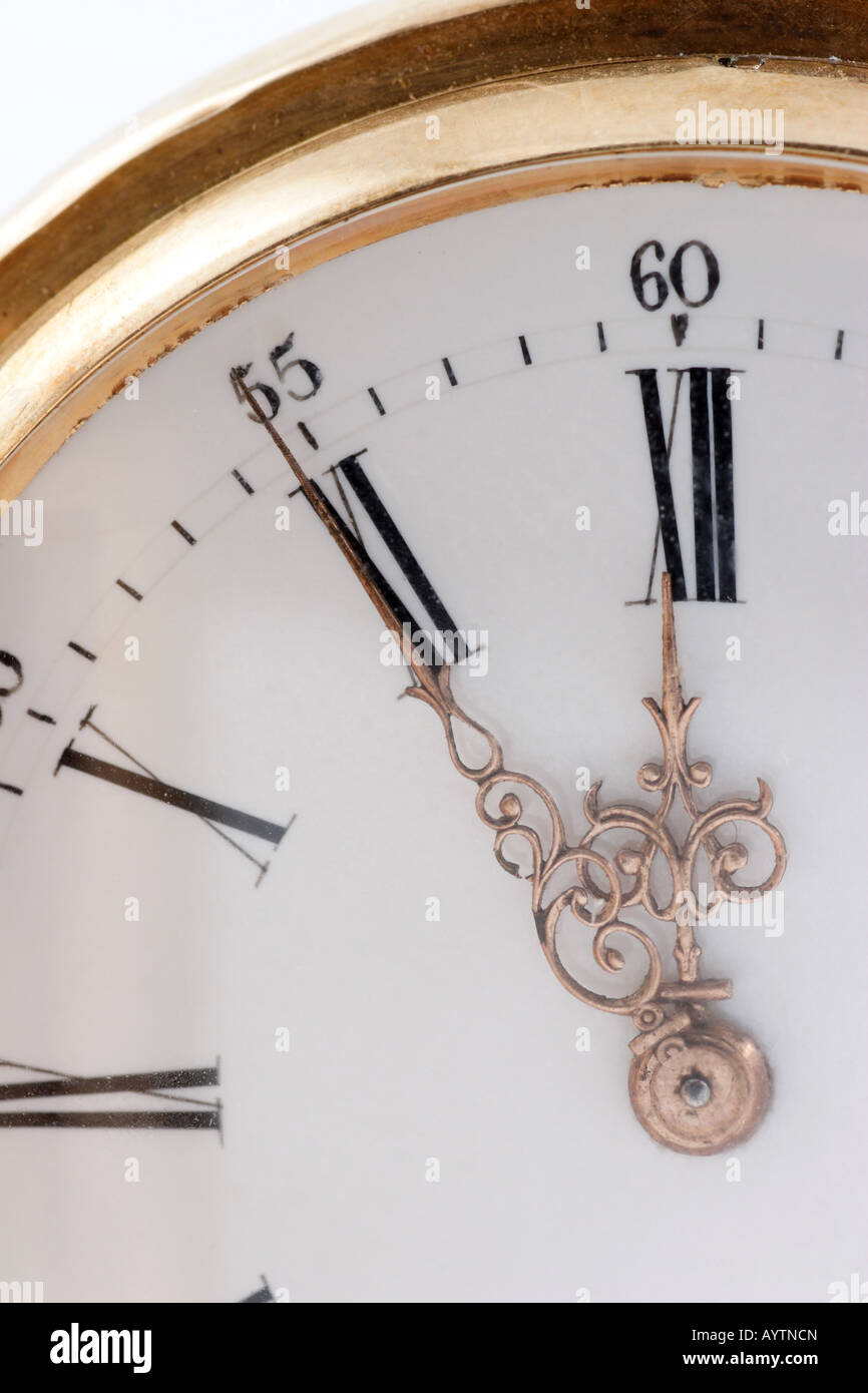 old golden watch on white background Stock Photo - Alamy