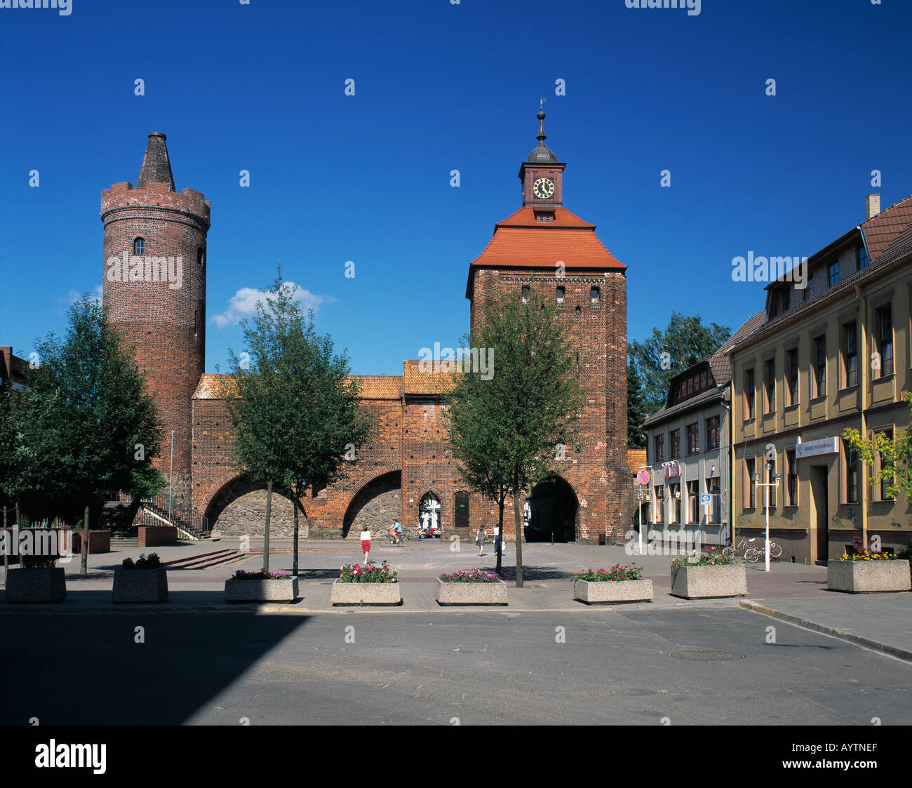 Stadtbefestigung mit Hungerturm und Steintor, Heimatmuseum, Bernau bei ...