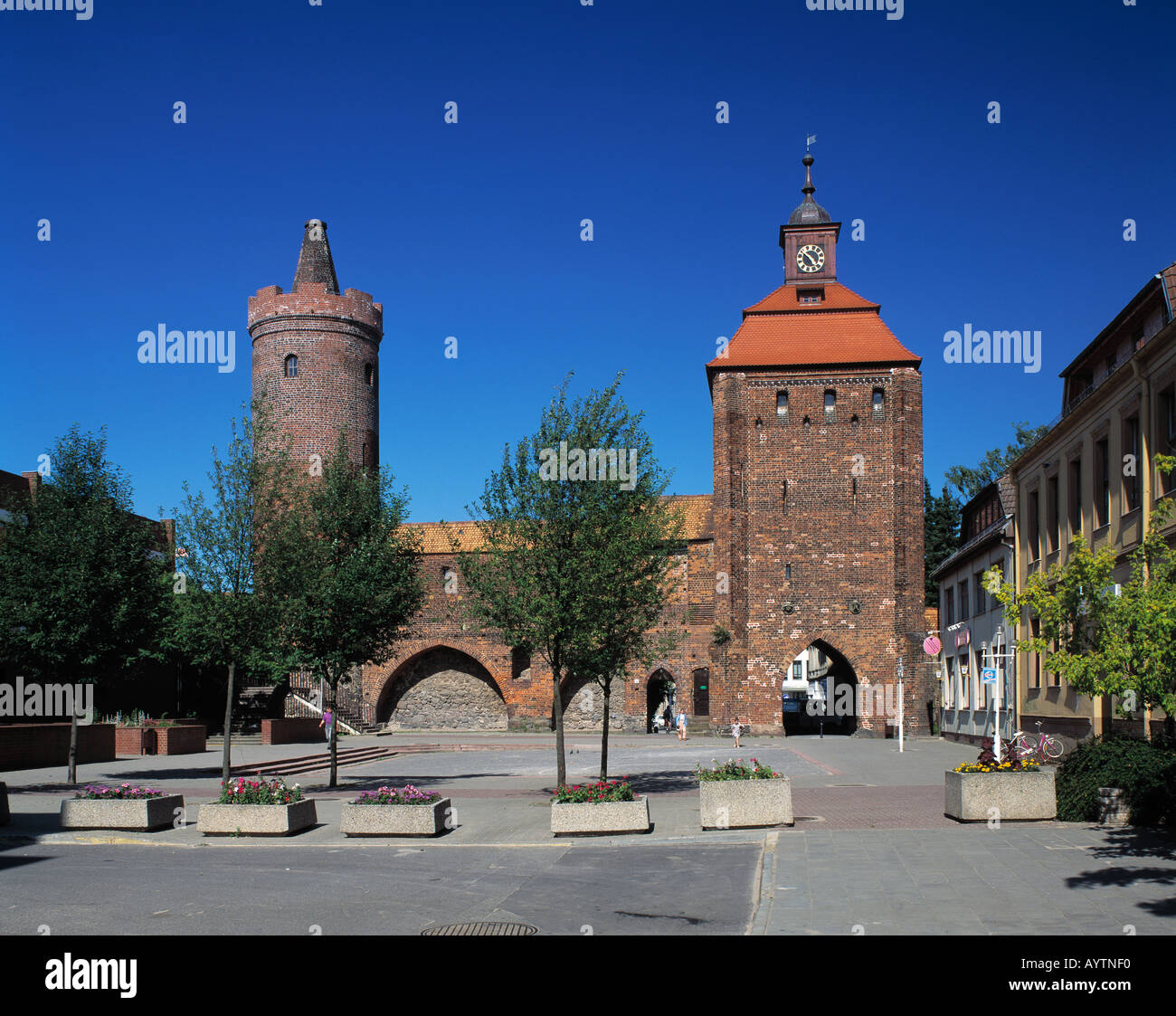 Stadtbefestigung mit Hungerturm und Steintor, Heimatmuseum, Bernau bei ...