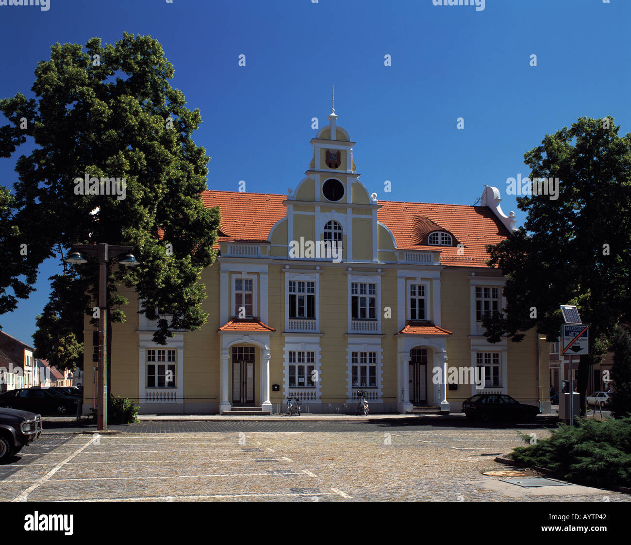 Renaissance-Rathaus, Eisenhuettenstadt-Fuerstenberg, Oder, Brandenburg ...