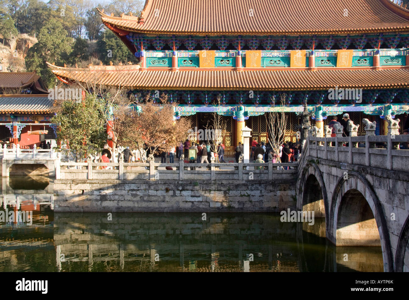 Panaromic view of the Yuantong (Full & Smooth) temple, Kunming, China ...