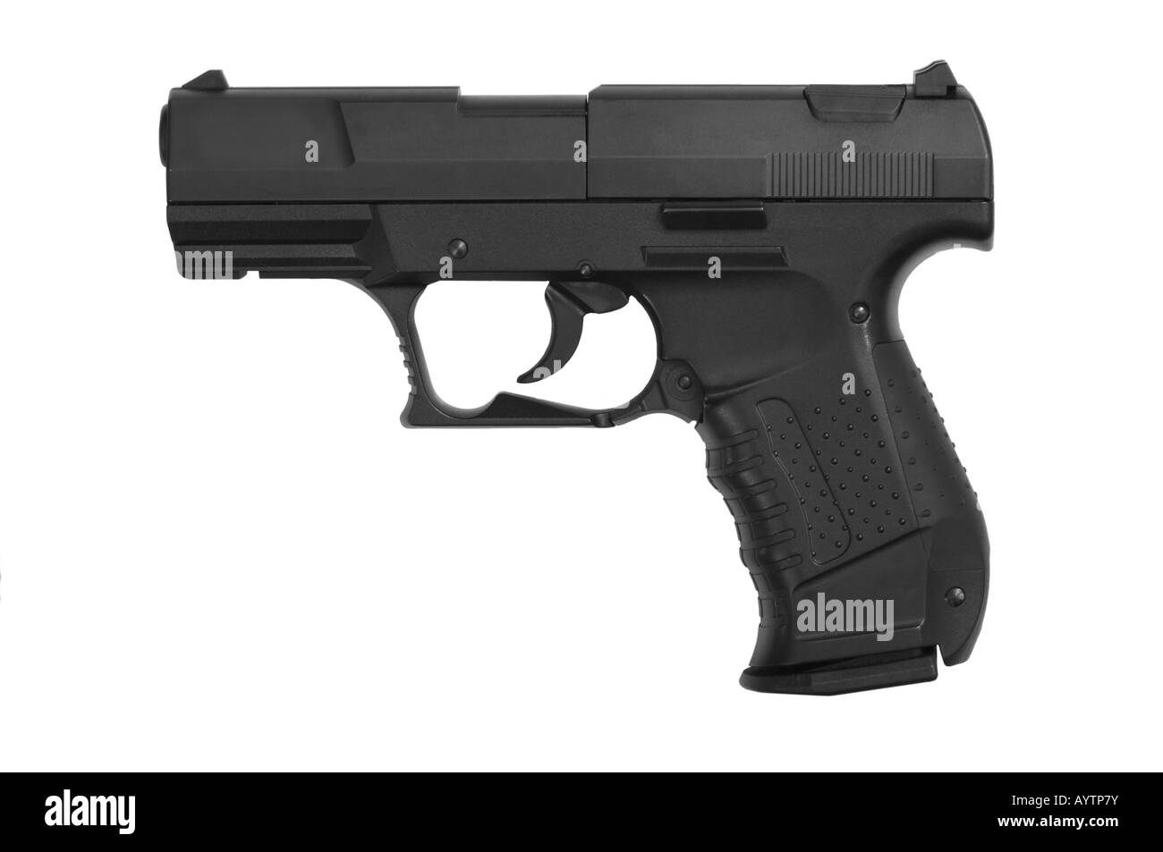 Handgun on a white background Stock Photo - Alamy