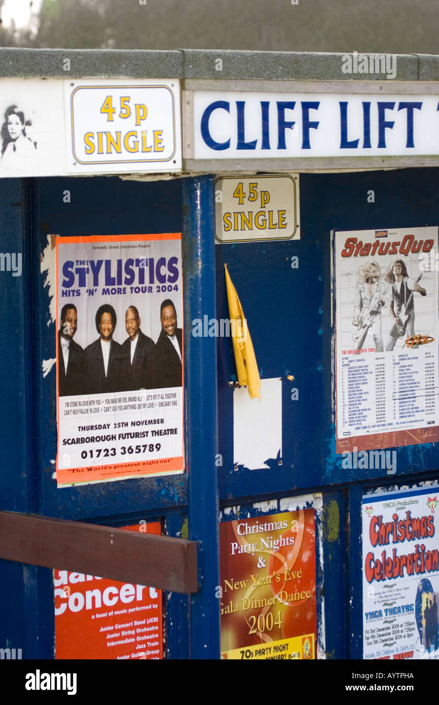 Concert band billboard posters Stock Photo - Alamy