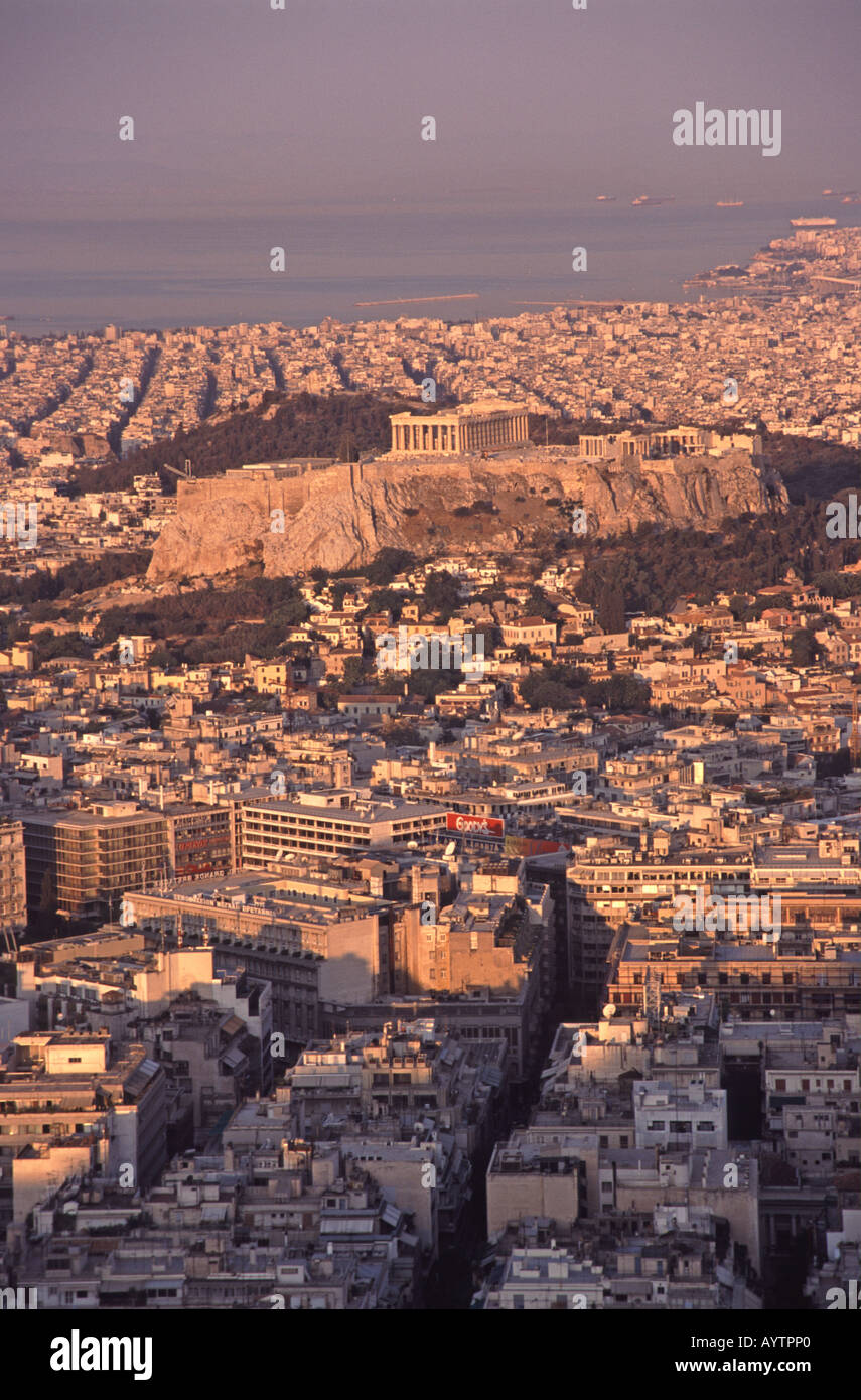 Aerial view of the acropolis in athens hi-res stock photography and ...