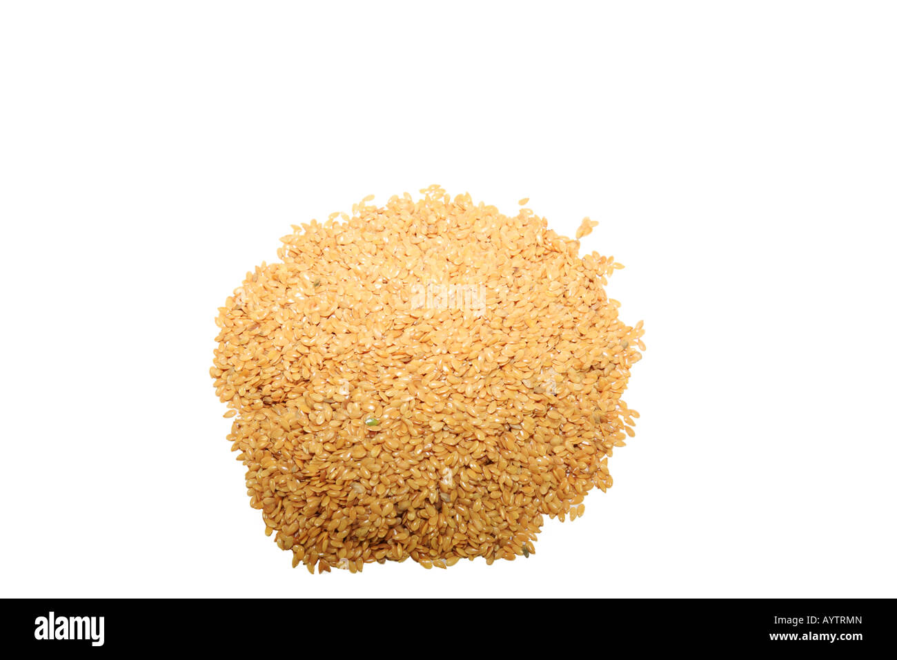 A heap of linseed also known as flax seed on a white background Stock Photo - Alamy