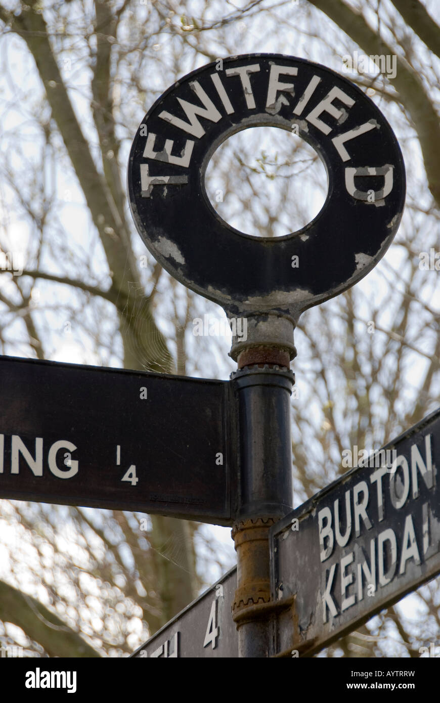 tewitfield canal sign Stock Photo - Alamy