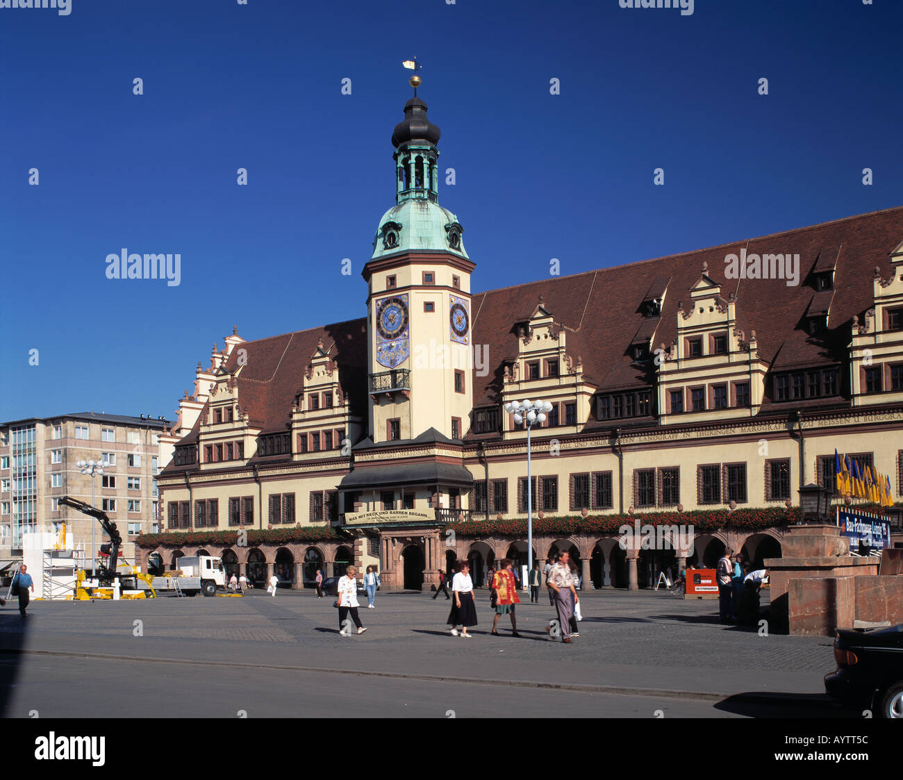 Marktplatz und Renaissance-Rathaus in Leipzig, Sachsen Stock Photo - Alamy
