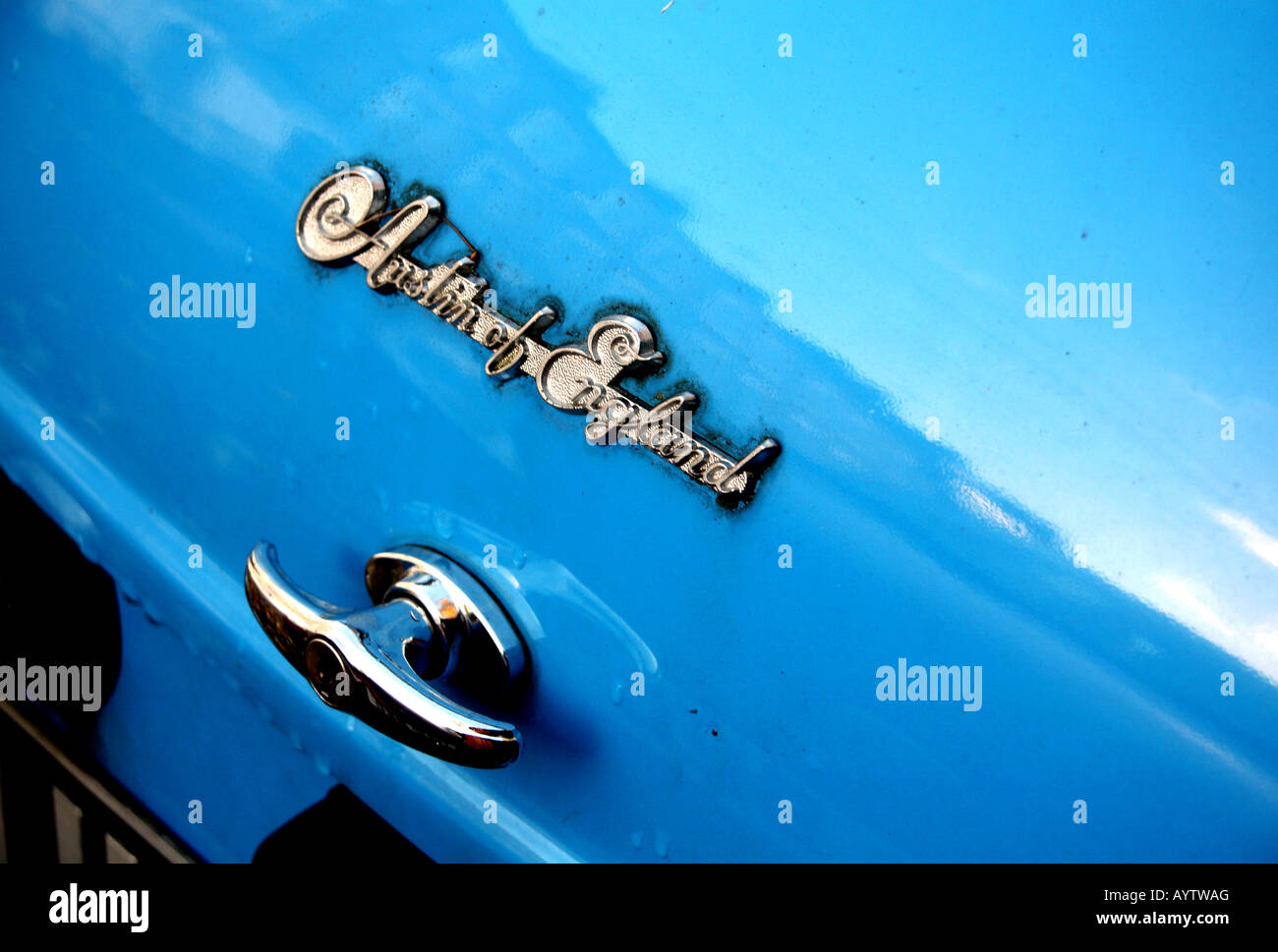 Detail of boot of Austin A30 1950s British car Stock Photo - Alamy