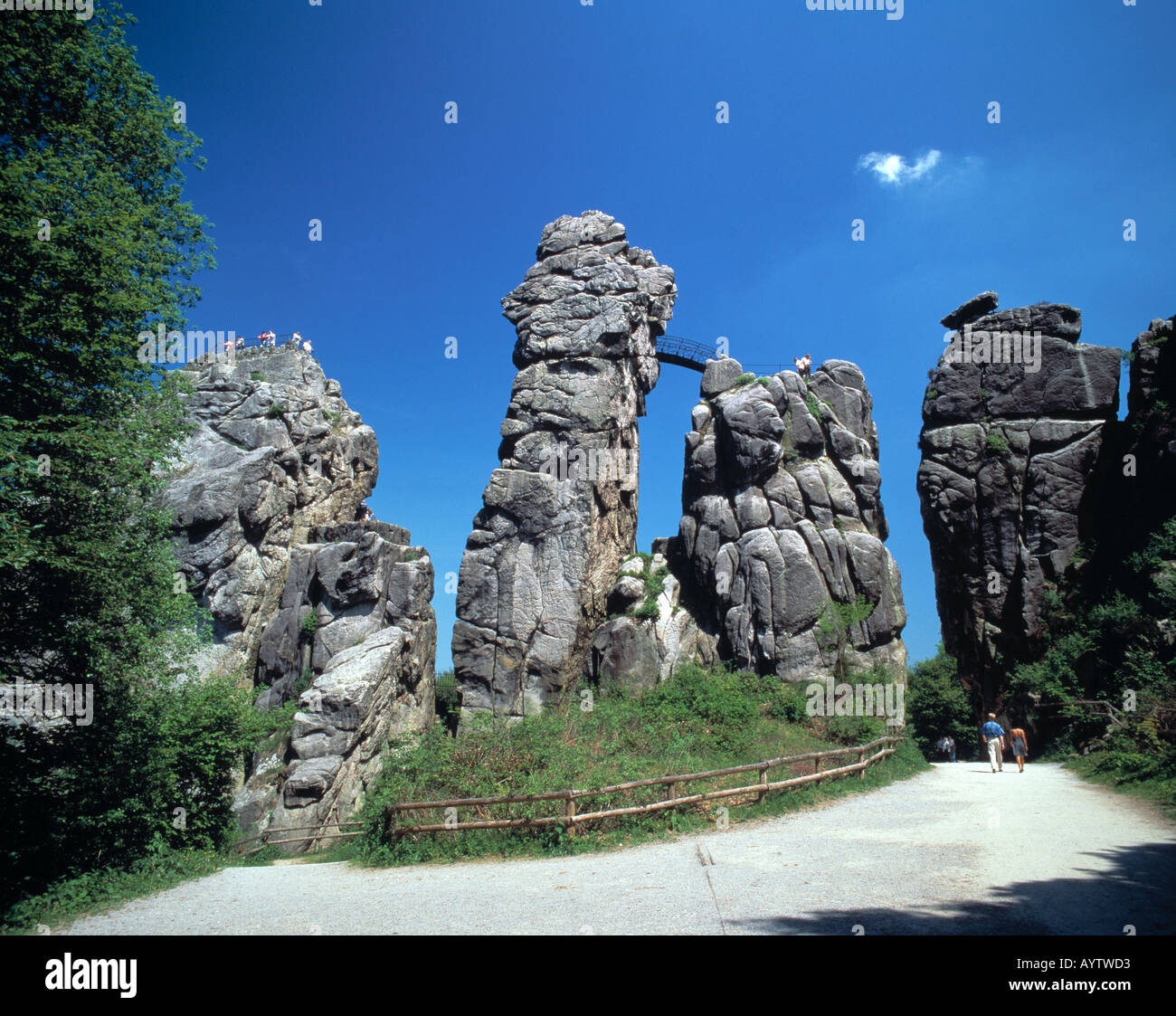 Externsteine im Teutoburger Wald bei Horn-Bad Meinberg Stock Photo - Alamy