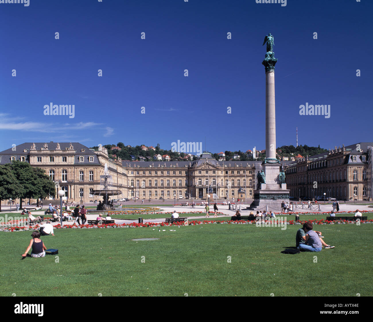 Buildings architecture stuttgart square stuttgart hi-res stock ...