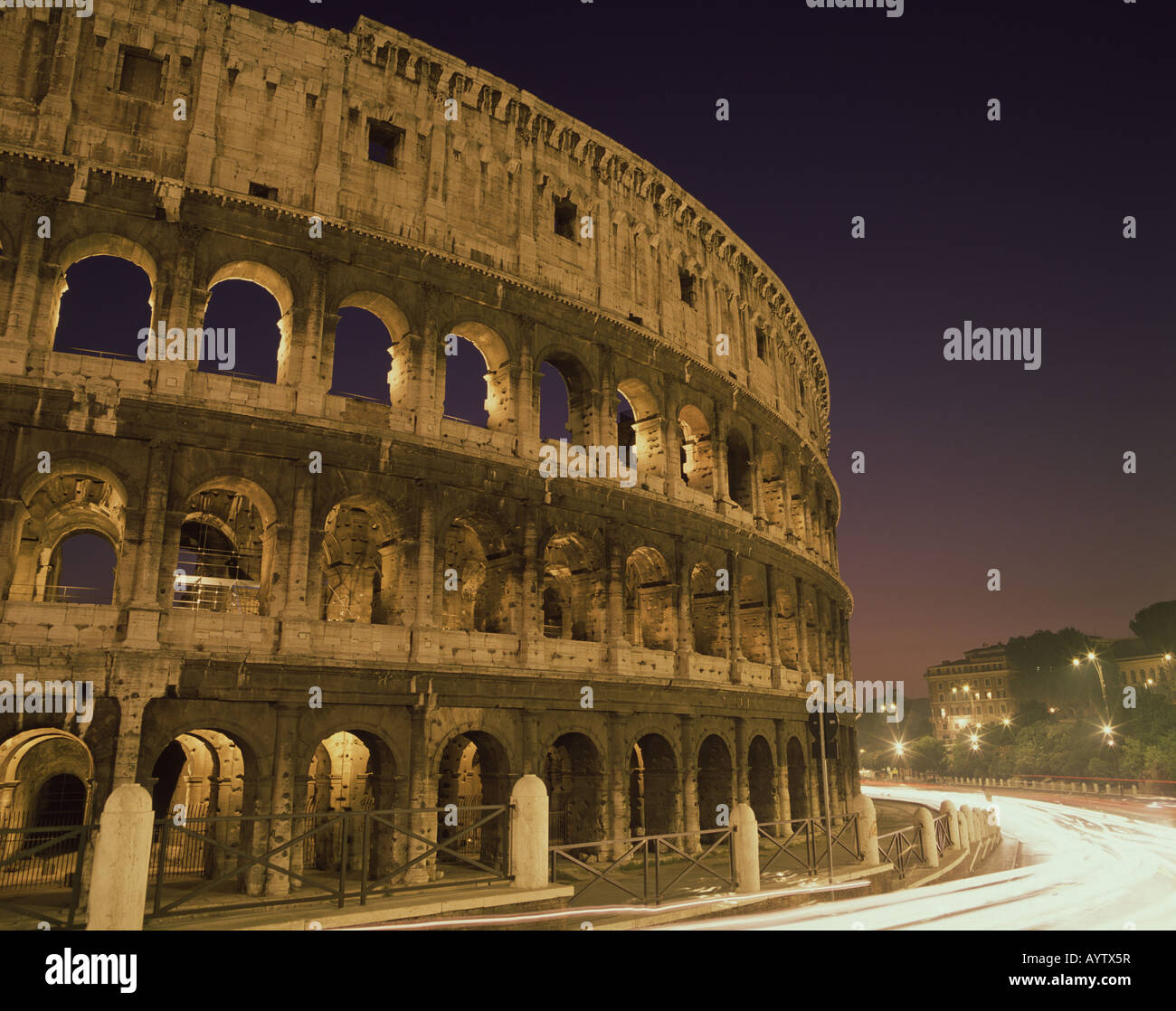 Colosseum at night, Rome, Italy Stock Photo - Alamy