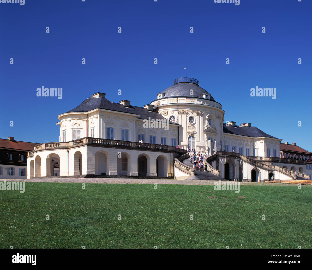 Schloss solitude castle stuttgart baden wuerttemberg hi-res stock ...