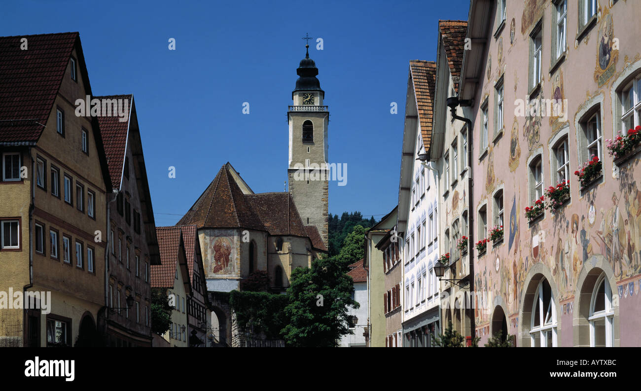 Marktplatz mit stiftskirche heilig kreuz hi-res stock photography and ...