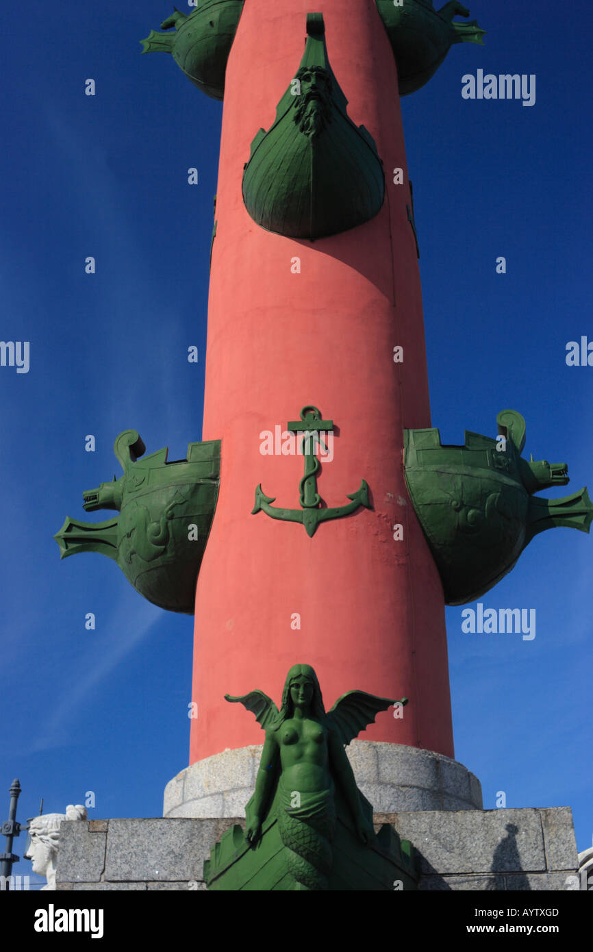 Rostral column, St. Petersburg, Russia Stock Photo - Alamy