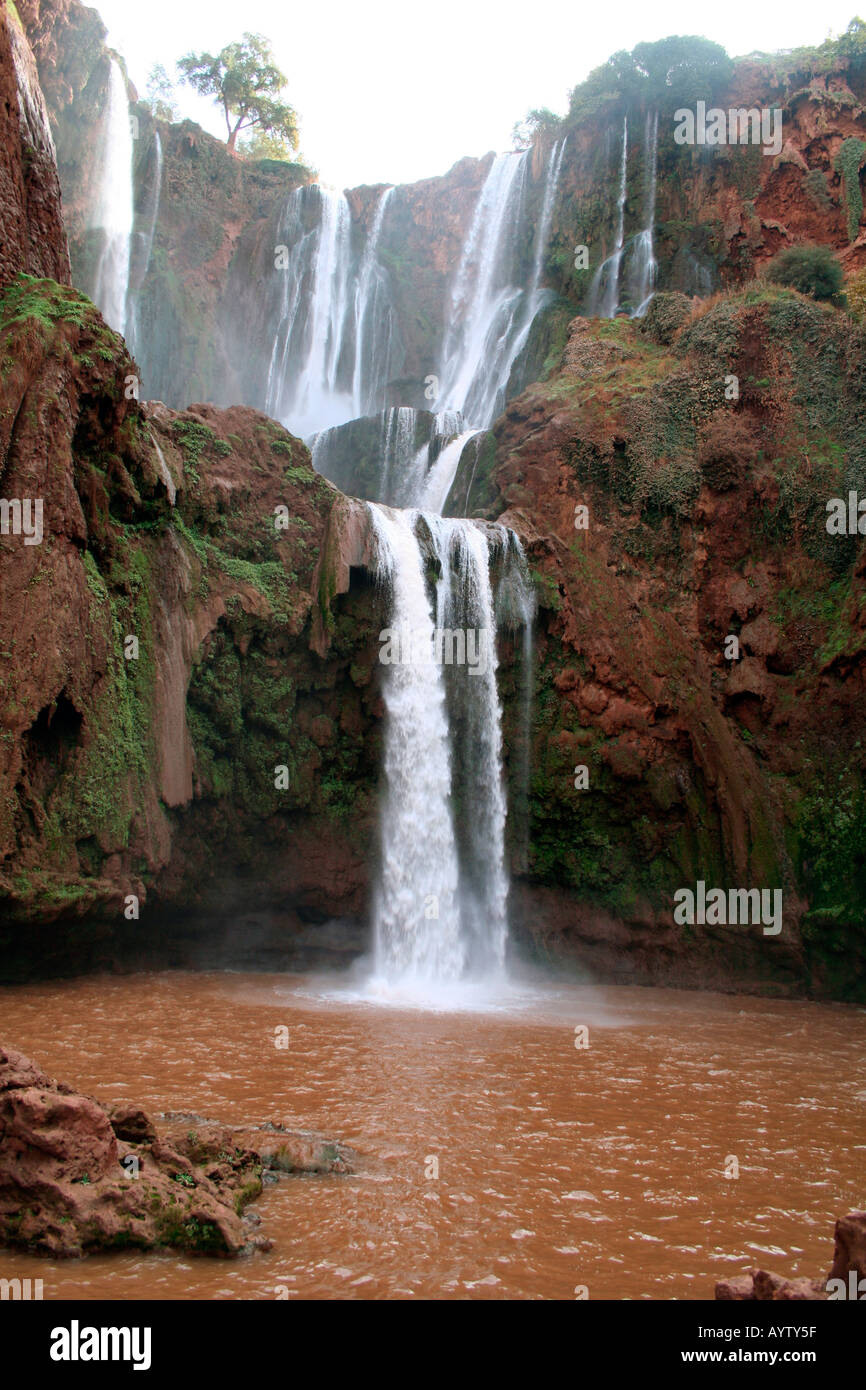 Moroccan waterfall, Cascades D'Ouzoud, Morocco, Northwest Africa Stock ...