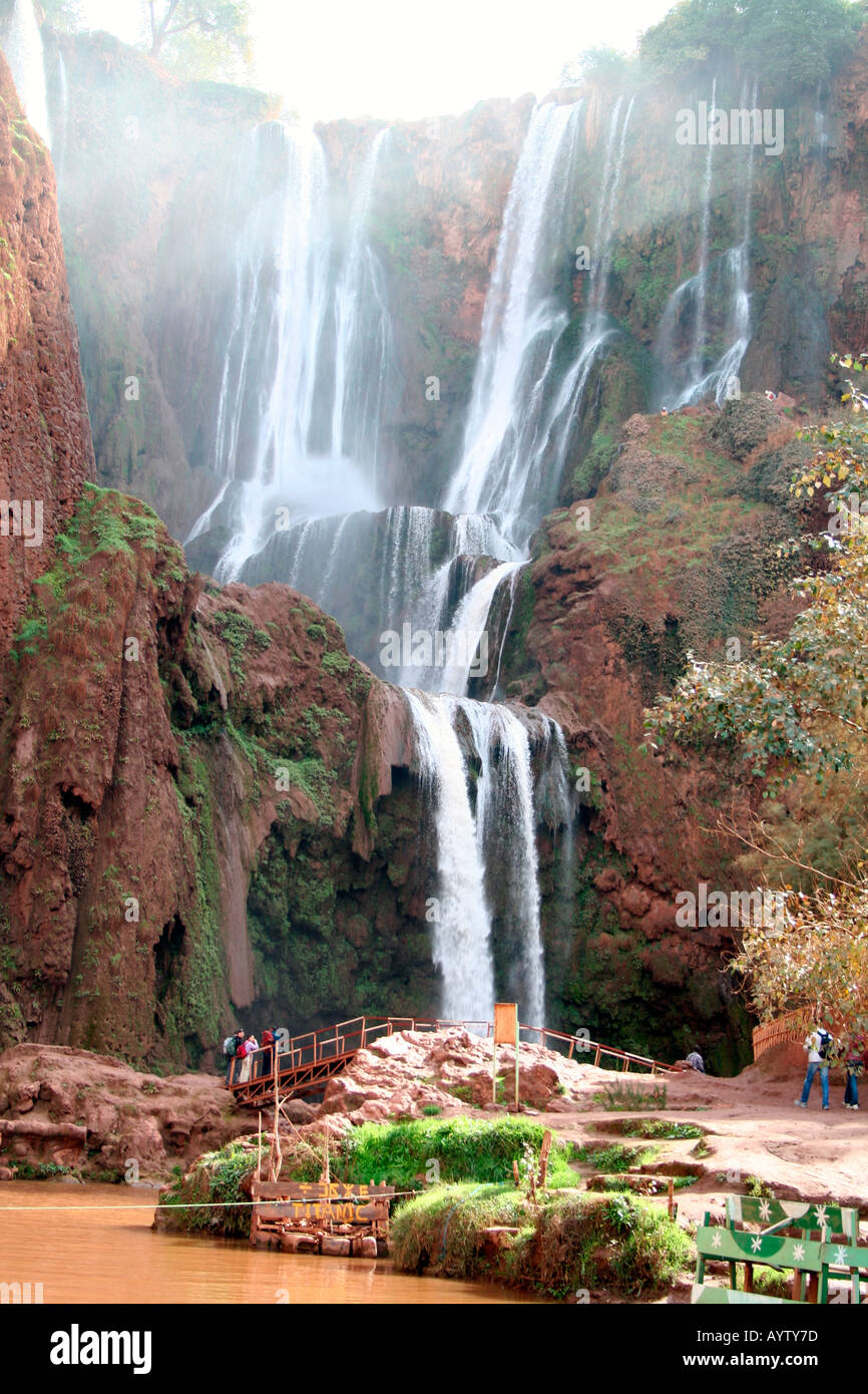 Moroccan waterfall, Cascades D'Ouzoud, Morocco, Northwest Africa Stock ...
