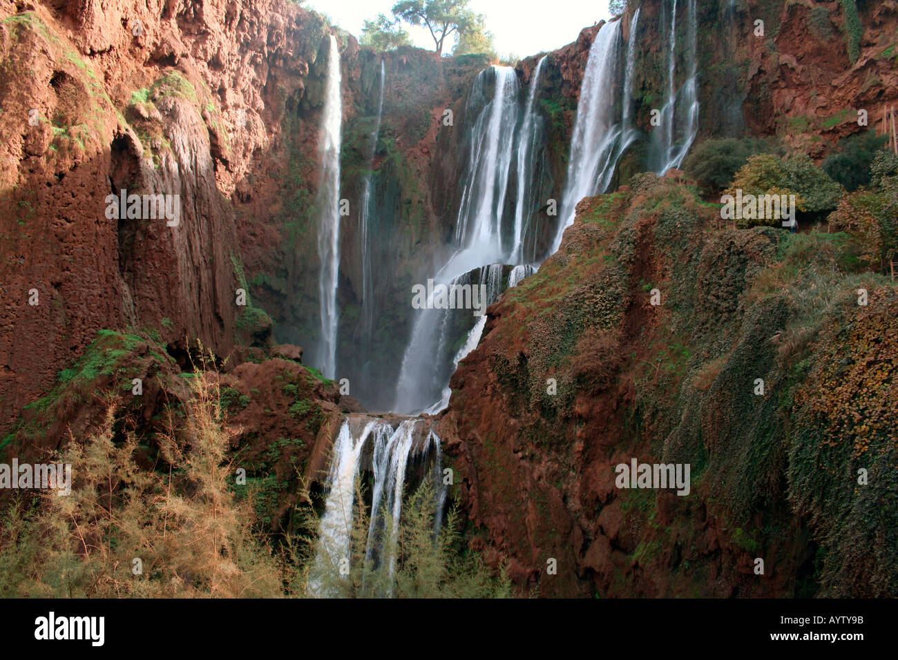 Moroccan waterfall, Cascades D'Ouzoud, Morocco, Northwest Africa Stock ...
