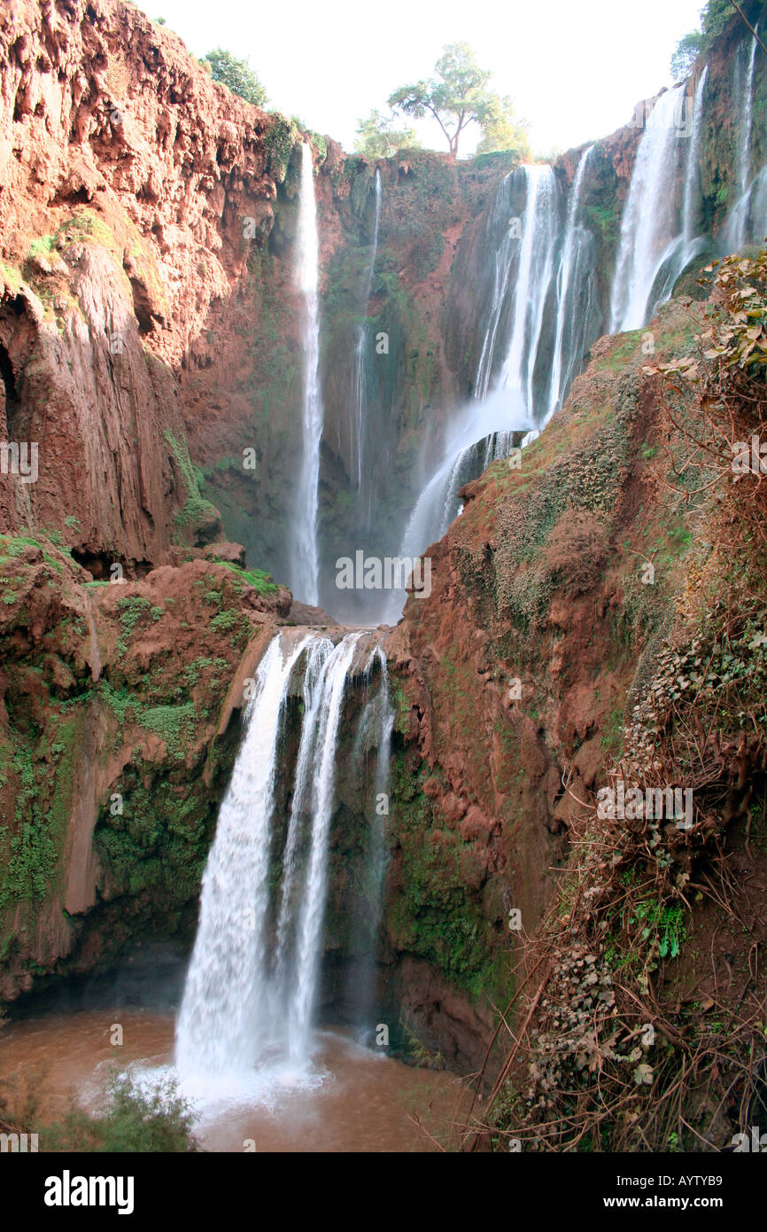 Moroccan waterfall, Cascades D'Ouzoud, Morocco, Northwest Africa Stock ...