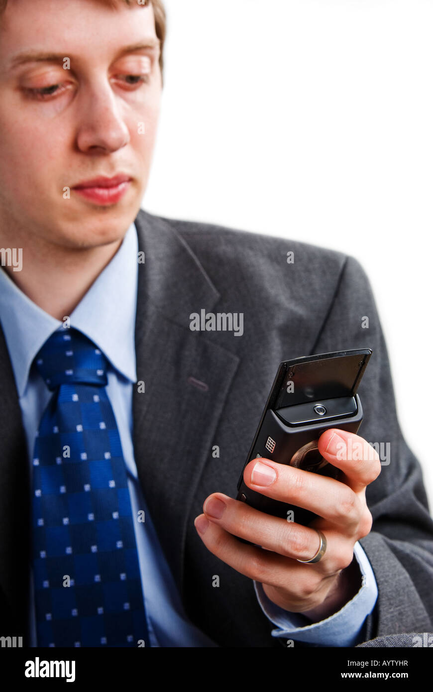 a young businessman calling from his mobile-phone Stock Photo - Alamy