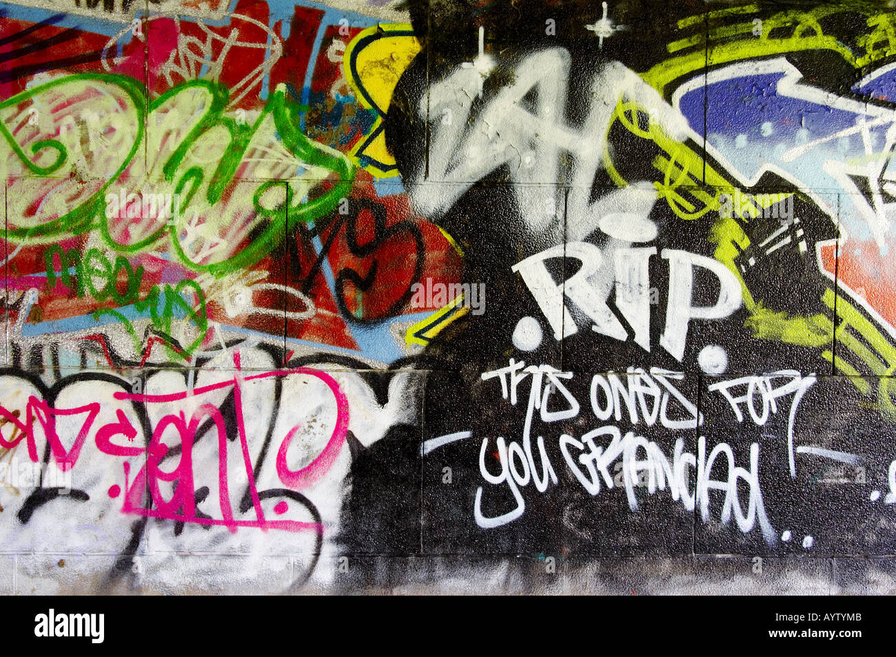 Graffiti RIP England Stock Photo - Alamy