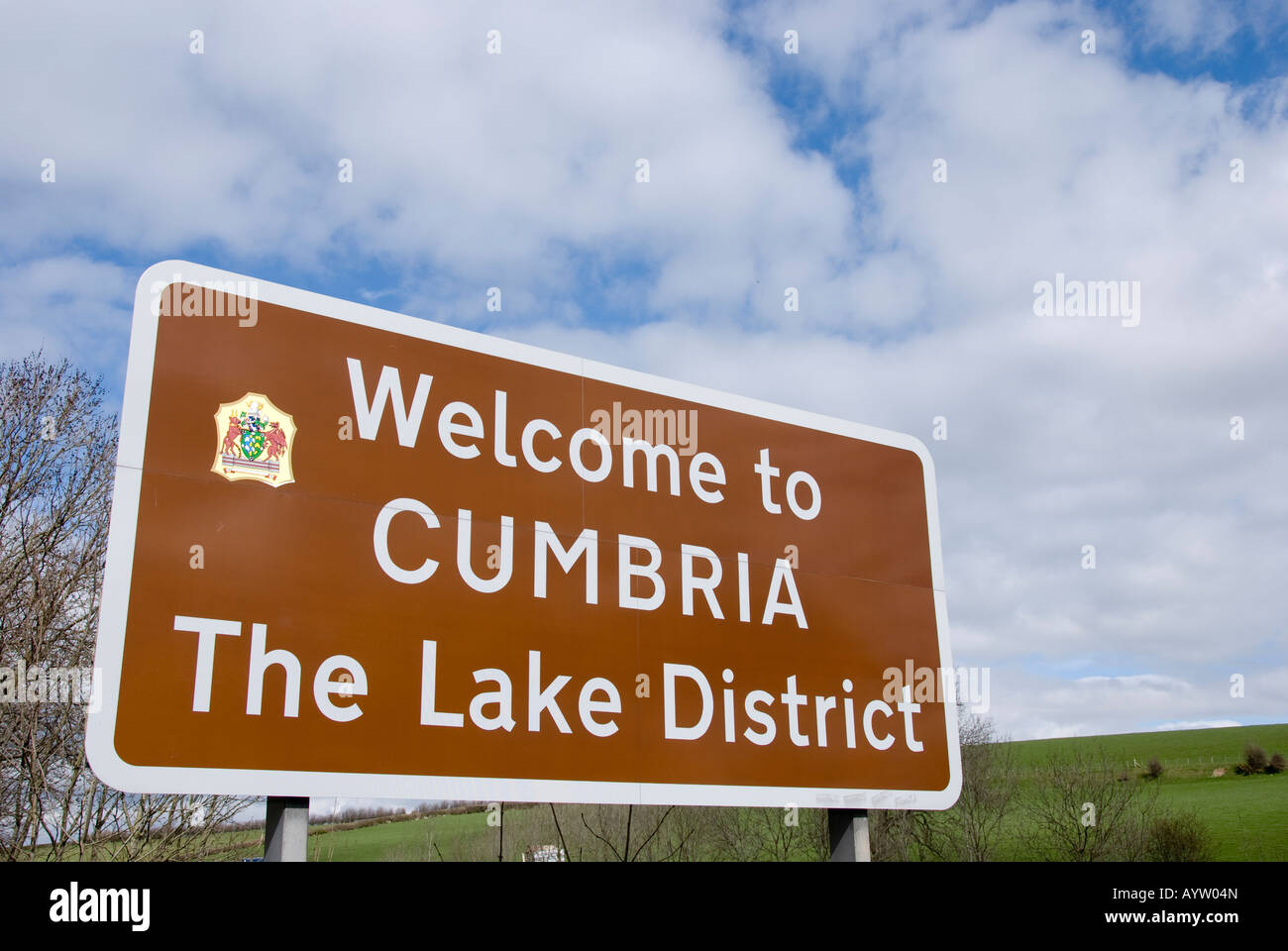 Welcome to cumbria sign hi-res stock photography and images - Alamy