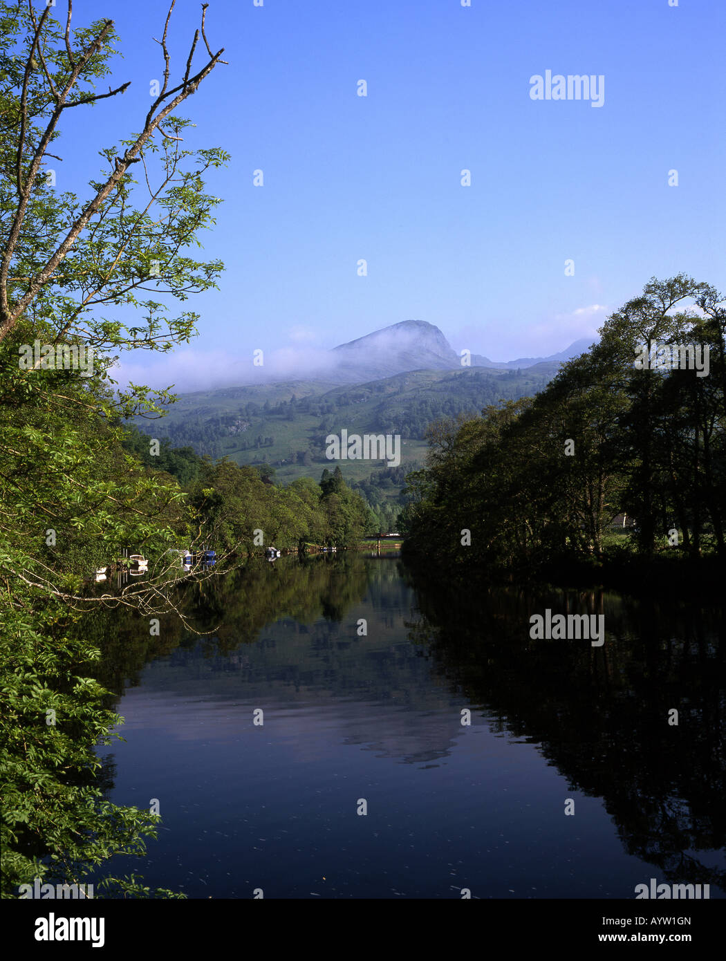 River Lochay at Killin Perthshire before it flows into Loch Tay The ...