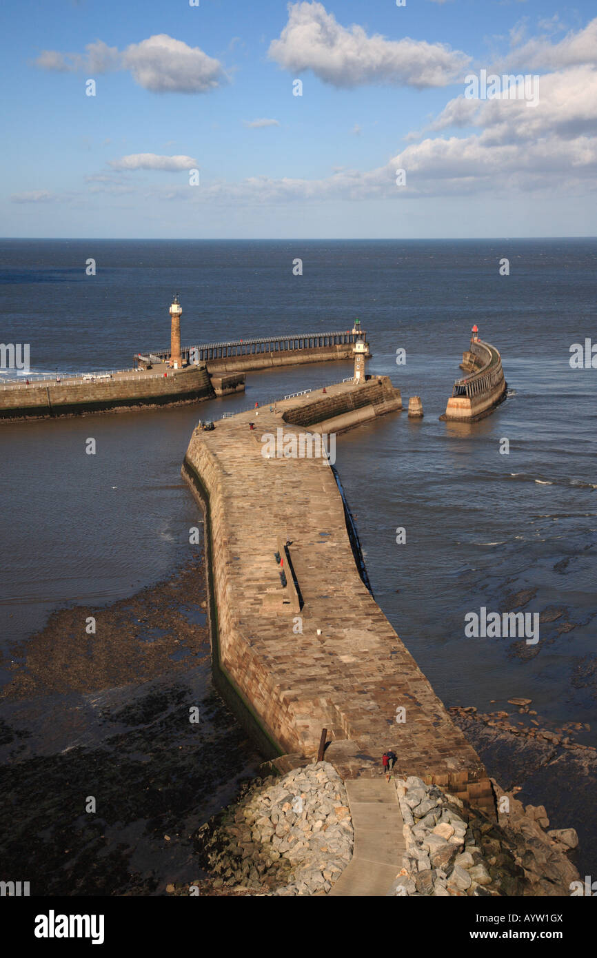 Whitby Harbour view North Yorkshire Stock Photo - Alamy