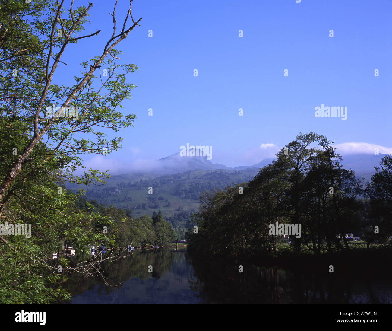 River Lochay at Killin Perthshire before it flows into Loch Tay The ...