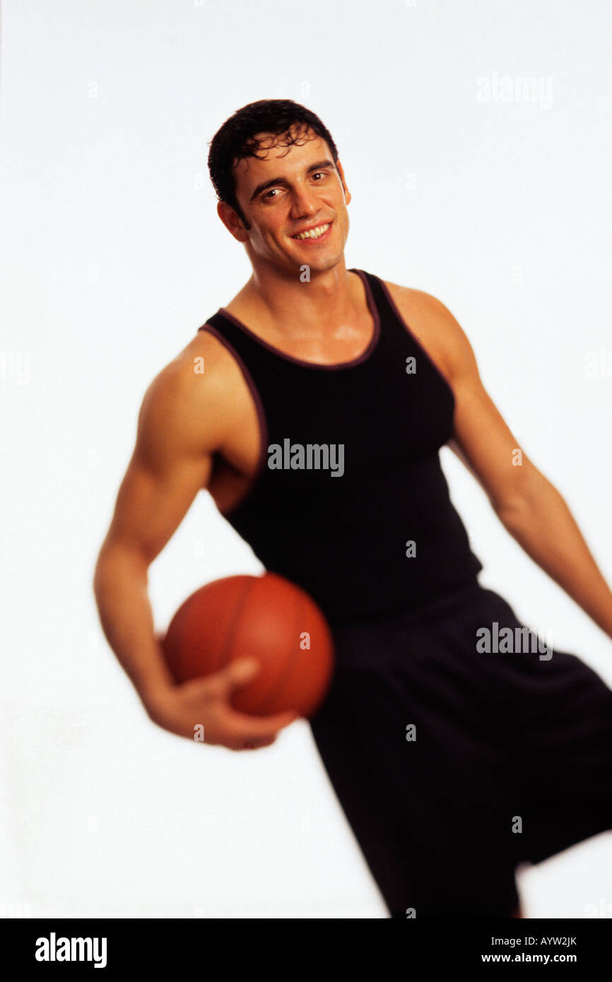 Portrait of male basketball player Stock Photo - Alamy