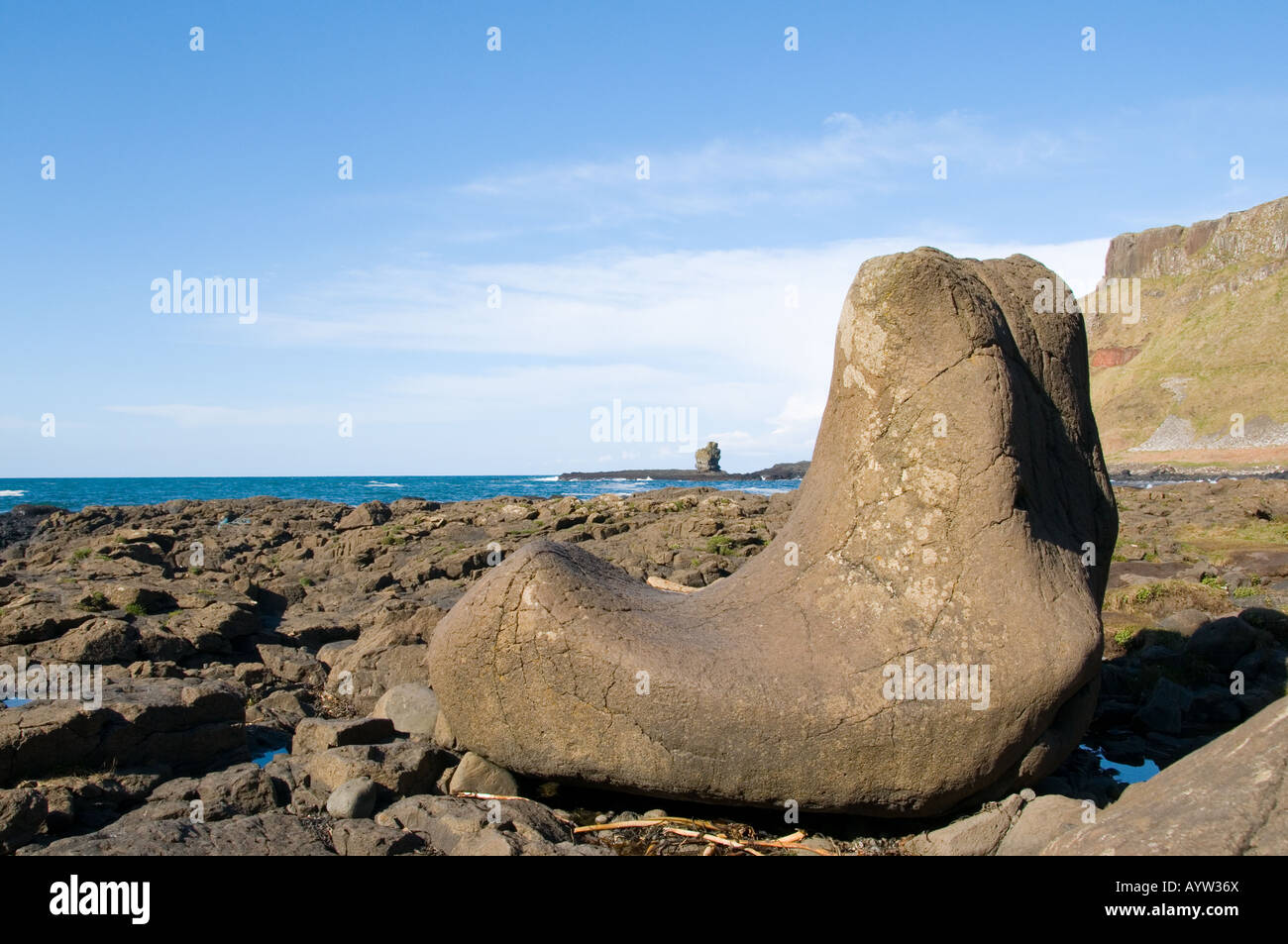 The Boot at the Giants Causeway Northern Ireland Stock Photo - Alamy
