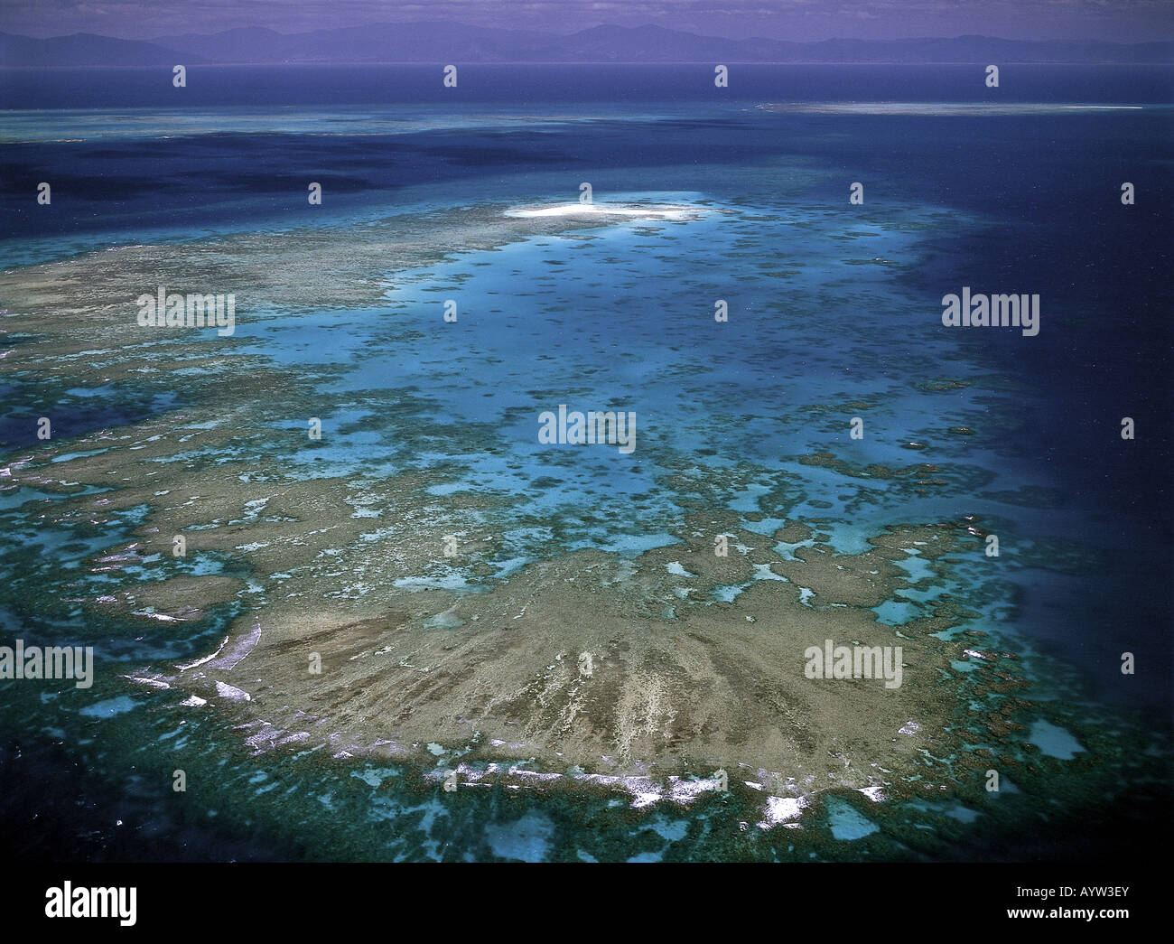 Aerial view of Great Barrier Reef Queensland Australia Stock Photo - Alamy