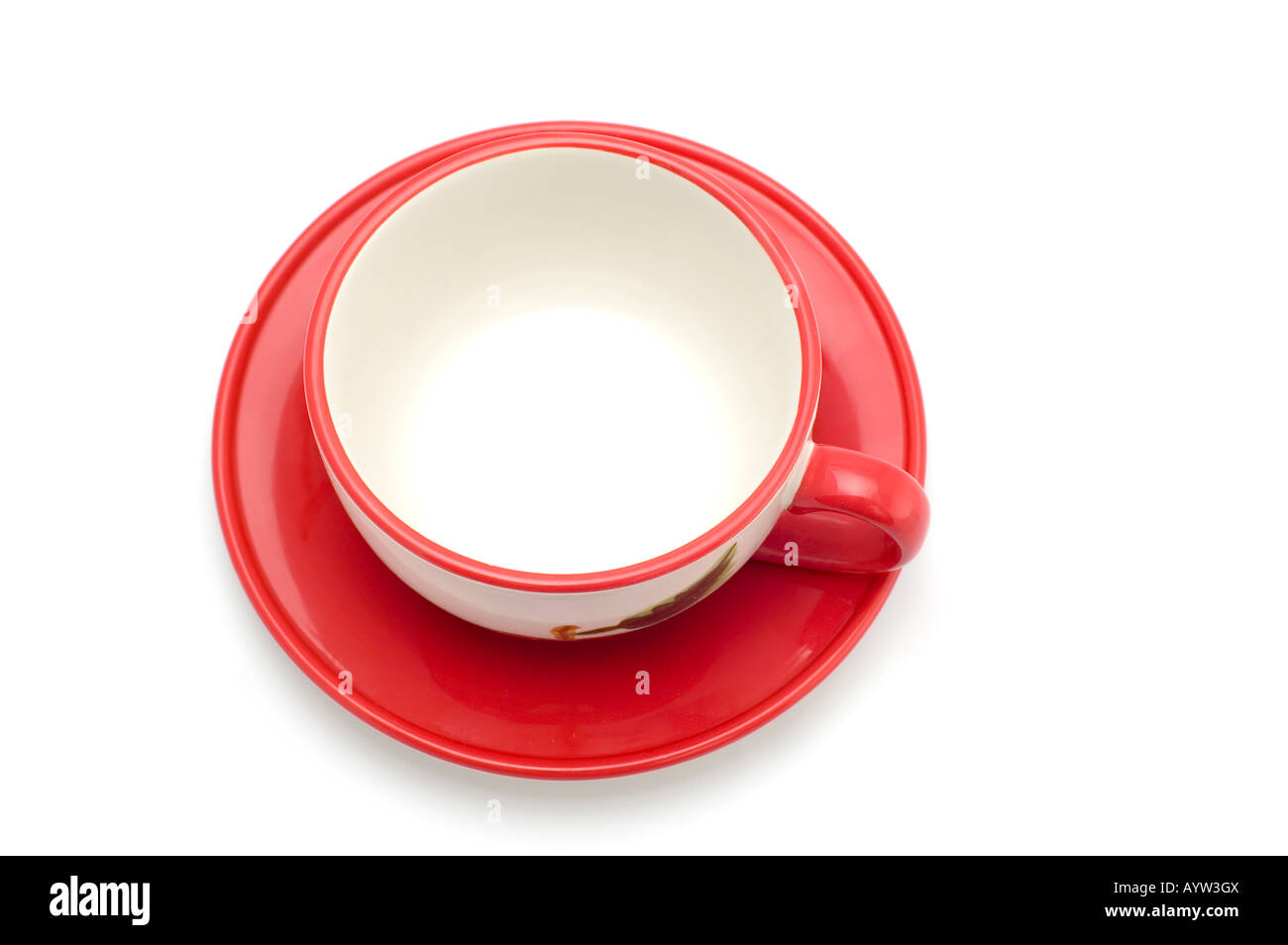 object on white kitchen utensil tea cup and saucer Stock Photo - Alamy