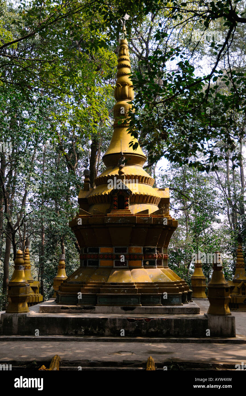 The Xishuang Banna Diamond Pedestal Pagoda in the pagoda garden of the ...
